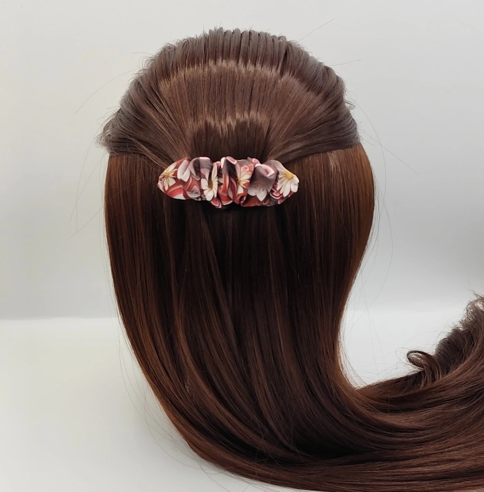 Spona do vlasů scrunchie vínová 8 cm | Handmadeusilvie.cz